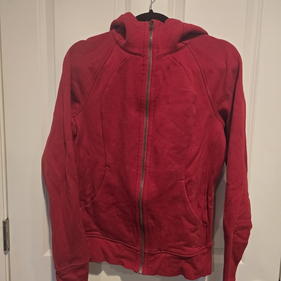 lululemon athletica | Sweaters | Lululemon Dark Red Scuba Hoodie Guc ...